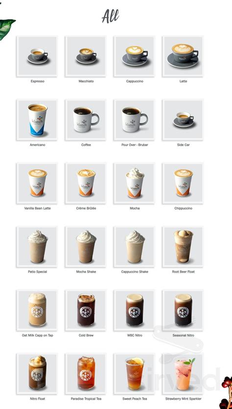 Klatch Coffee Chino Hills Menu In Chino Hills California Usa