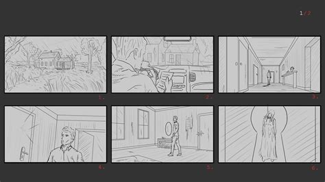 Artstation Storyboard Horror Short Movie