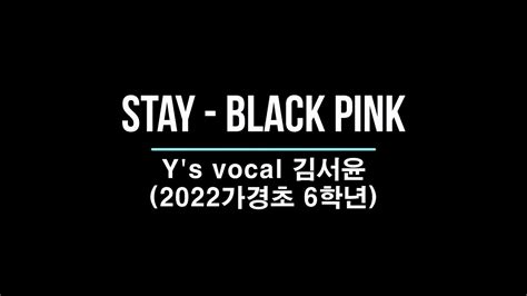 Black Pink Stay Youtube