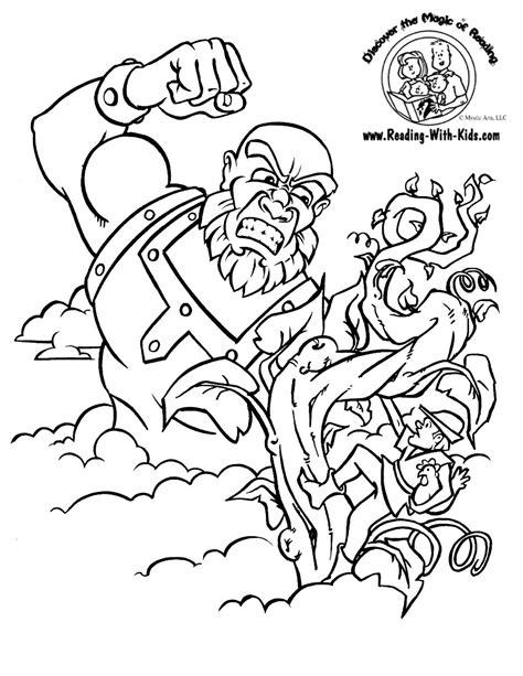 Jack And The Beanstalk Coloring Sheet Coloring Pages