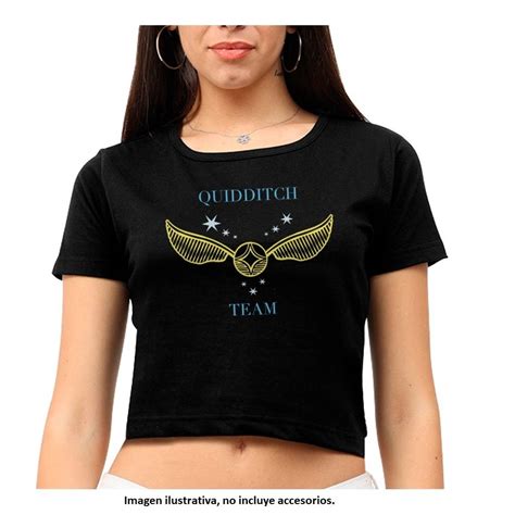 Playera Harry Potter Talla Ch Quidditch Negro Walmart