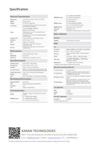 Optical Sensor Touch Screen Uhf Rfid Handheld Reader Wifi Model Name Number Tch 27 At ₹ 60000