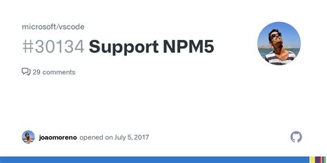 Support NPM Issue Microsoft Vscode GitHub