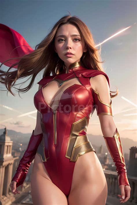 Sexy Warrior Woman In Red Costume By Vintagesupreme Wall Art
