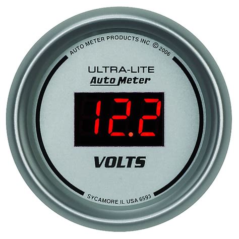 Auto Meter Ultra Lite Digital Series Voltmeter Gauge Au6593