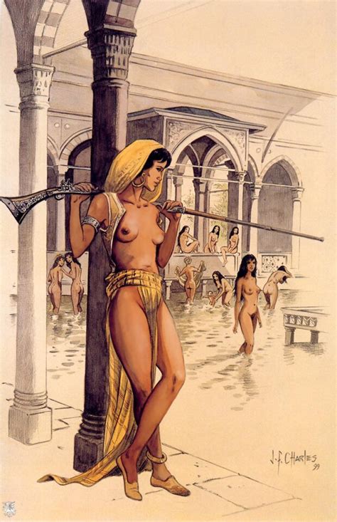 Art By J Charles Harem Scene Wondering