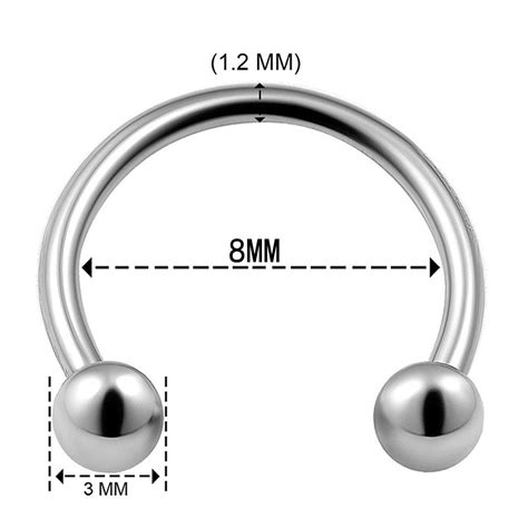 10pcs Titanium Anodized Stainless Steel Captive Ey Grandado