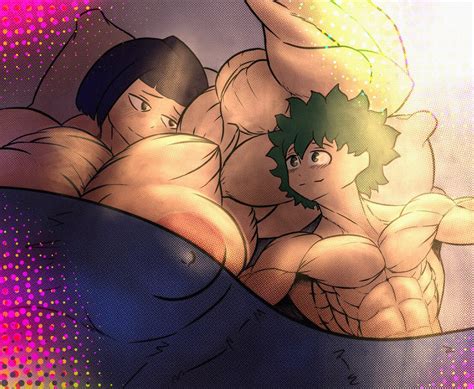 Rule 34 1boy 1girls Abs Biceps Big Breasts Big Muscles Boku No Hero
