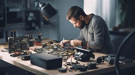 Premium Ai Image A Photo Of A Technician Installing Network Equipment