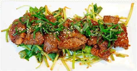 참나물 너비아니구이