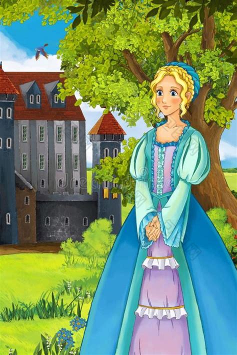 公主城堡骑士和仙女美丽的漫画女孩儿童插图 包图企业站 公主城堡骑士和仙女美丽的漫画女孩儿童插图 包图企业站