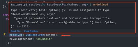 Typescript Error After Upgrading To V311 · Issue 631 · React Hook Formresolvers · Github