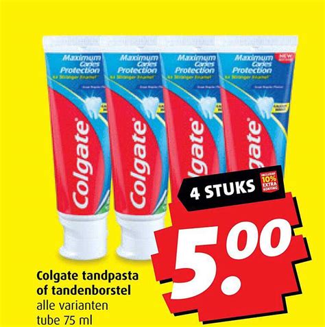 Colgate Tandpasta Of Tandenborstel Alle Varianten Tube 75 Ml Aanbieding