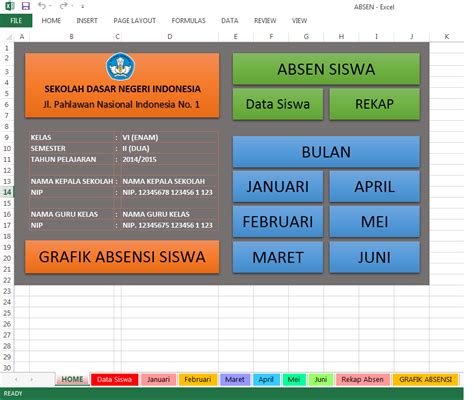 Download Aplikasi Absen Siswa Sd Dengan Excel Bahasan Ilmu Pendidikan