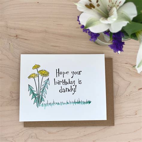 Dandy Dandelion Birthday Card Stem And Soul