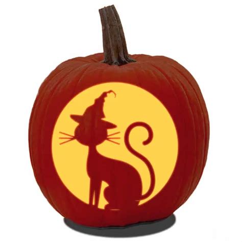 Printable Cat Pumpkin Carving Stencils