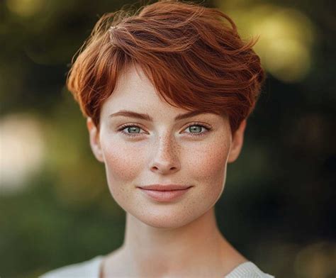 Flattering Pixie Cut In Auburn For Chubby Faces • Artfasad