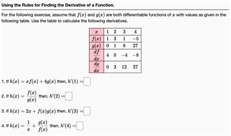 solved using the rules for finding the derivative of a