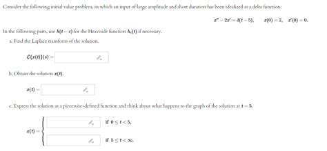 Solved Consider The Following Initial Value Problem In