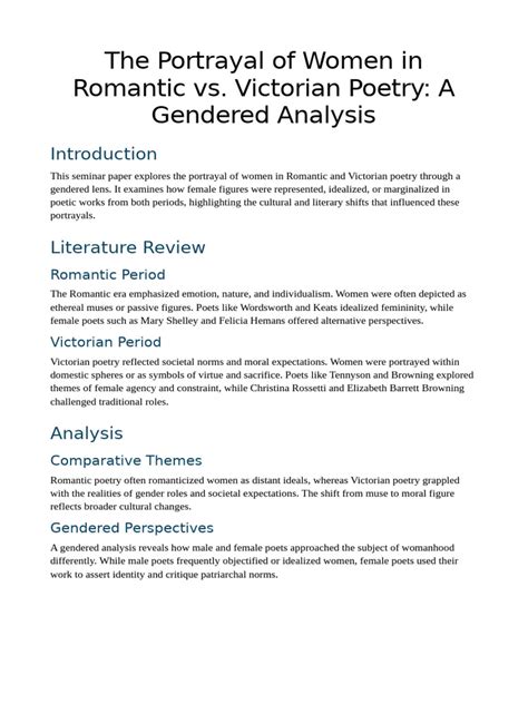Gendered Analysis Women Poetry Pdf