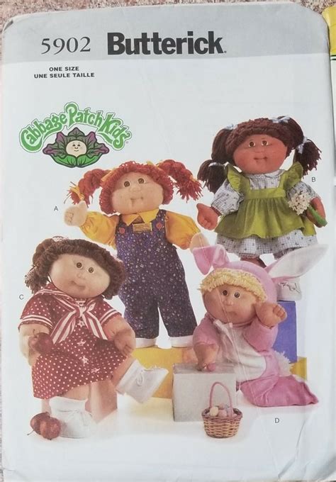Cabbage Patch Butterick Sewing Patterns 16 And Preemies Doll Clothes You