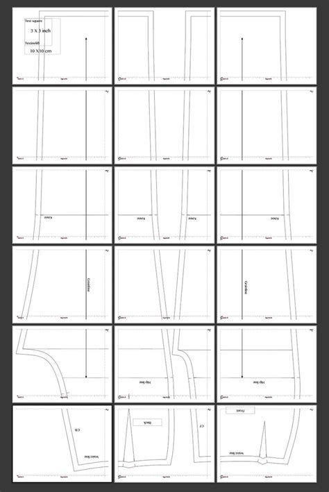 Womens Trouser Block Sewing Pattern Basic Fit Woven Fabrics Pdf
