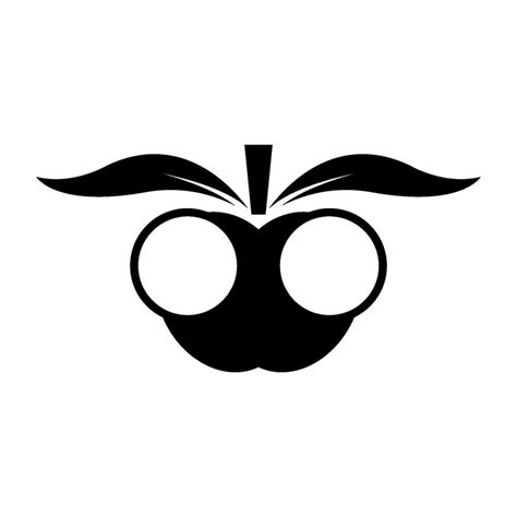 Abstract Apple Glasses Monochrome Design 65675495 Vector Art At Vecteezy