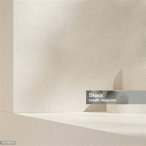 빈 장면 자연 세라믹 질감 연단 사각형 세라믹 질감 최소 장면 렌더링 3d 배경 주제에 대한 스톡 사진 및 기타 이미지 배경 주제 3차원 형태 강단 Istock
