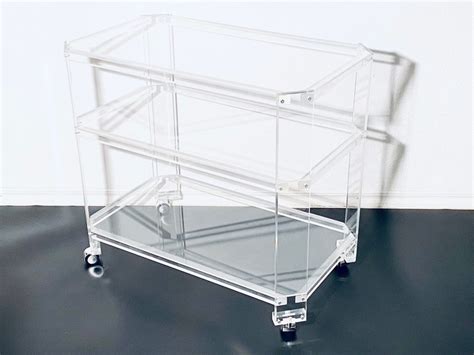 Vintage Plexiglass Perspex Shelving Trolley With Wheels Tv Shelf Vintage Decor 70s 80s Etsy