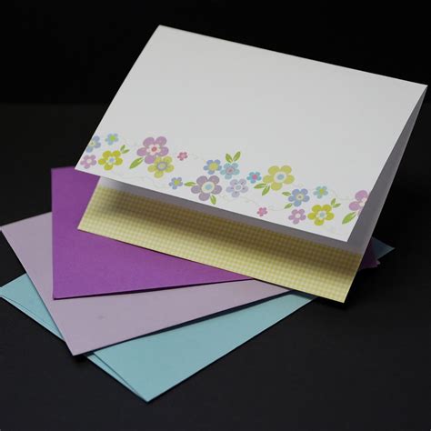 Floral Border And Chartreuse Gingham Blank Or Customized Greeting