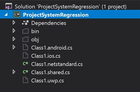 Regression Files Missing From Solution Explorer With Multi Targeting · Issue 2337 · Dotnetsdk