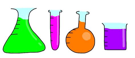 Cartoon Test Tubes And Beakers