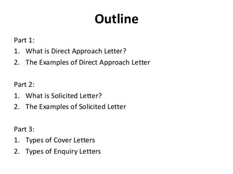 Examples Of Indirect Approach Letters