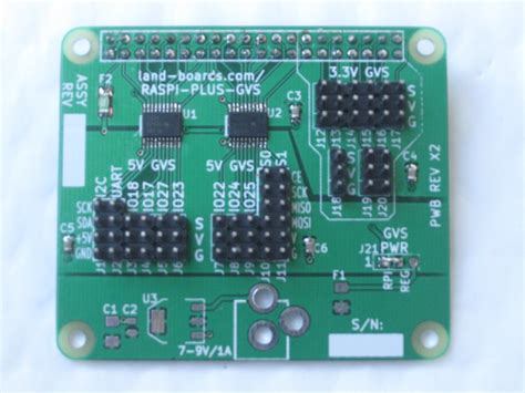 3 3v 5v sensor conn card for raspberry pi a b from land boards on tindie