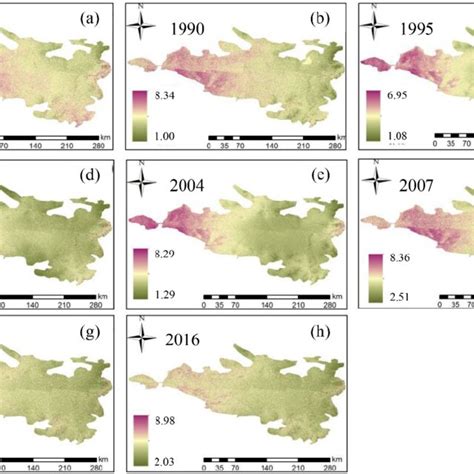Figure A2 Spatial Temporal Distribution Of Annual Mean Temperature Download Scientific Diagram