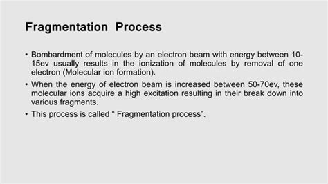 Mass Fragmentation And Rules Pptx Chemistry Science