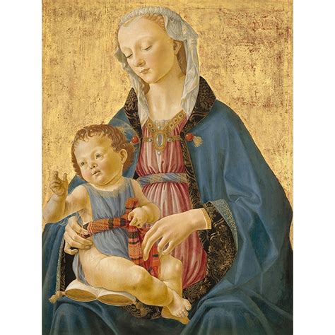 Quadro Su Tela Poster Del Ghirlandaio Madonna Con Bambino