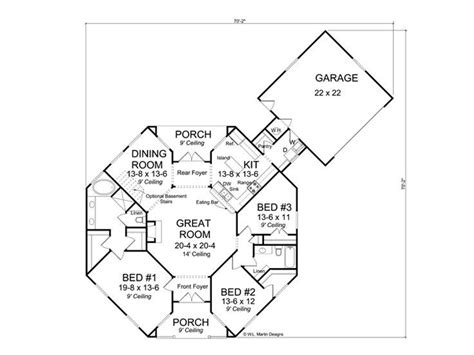 Floor Plan Hexagon House Contemporary Home 059h 0142 Shipping