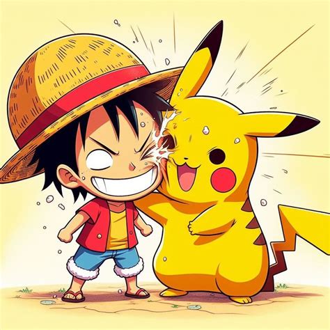 One Piece Luffy And Pokemon Pikachu Wallpaper One Piece News Spoiler