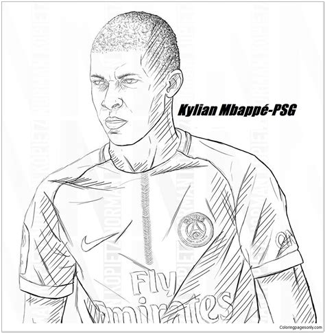 Mbappe Coloring Pages Pages Kylian Coloring Cup Mbappe Mbappé Online