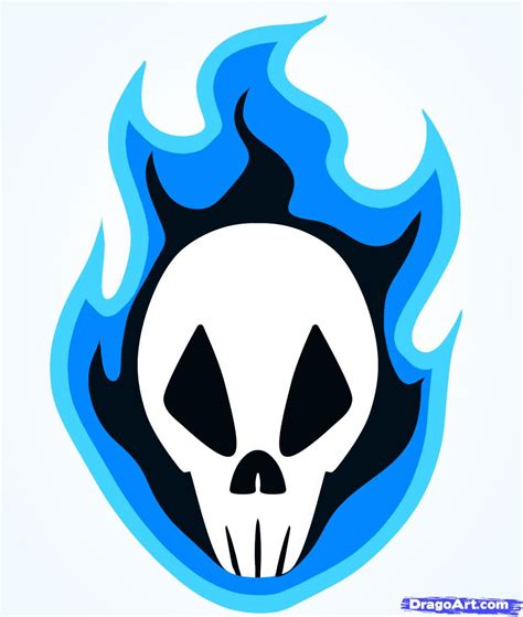 Animated Flaming Skull