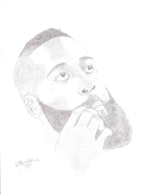 Pencile Drawing James Harden By Zakhele On Deviantart