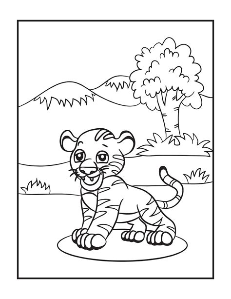 صورة نمر للتلوين للاطفال