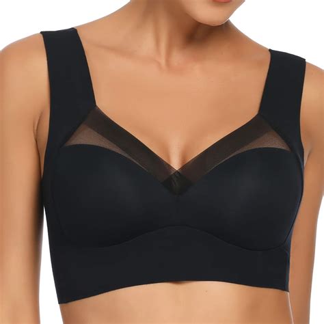 Woweny Seamless Bras For Women Sleep Leisure Sports Yoga Bra Padded Wireless Thin Soft Comfy