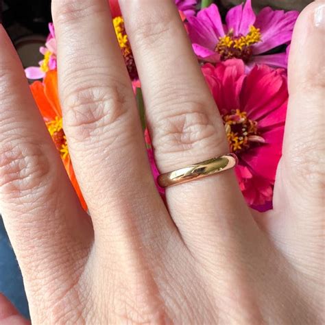 14k Yellow Gold Band 3mm Classic Dome Polished Comfort Fit
