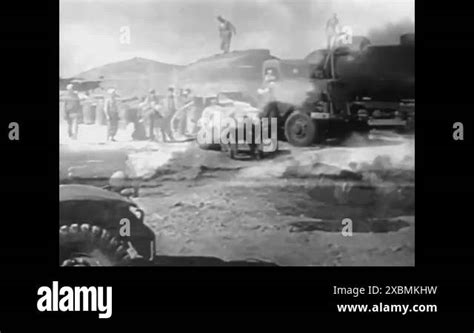 1943 Field Marshal Erwin Rommel Is Shown As Well As Artillery Pieces