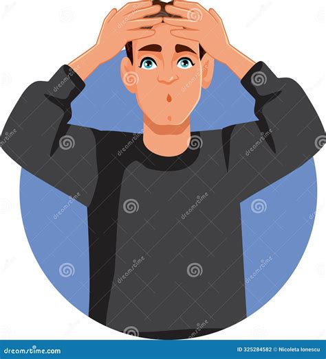Exasperated Desperate Man Vector Cartoon Illustration Cartoondealer