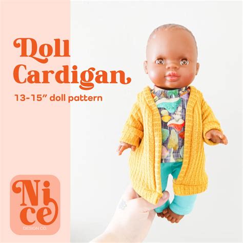 Minikane Cardigan Pdf Pattern Doll Cardigan Pattern Minikane Pattern Miniland Pattern 13in