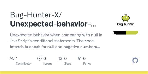 Github Bug Hunter Xunexpected Behavior With Null Comparison In Conditional Statements It3ut