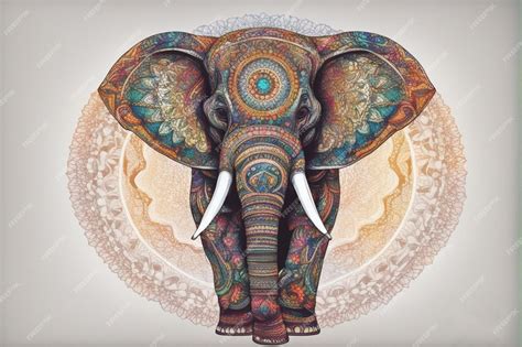 Premium Ai Image Mandala Art Elephant
